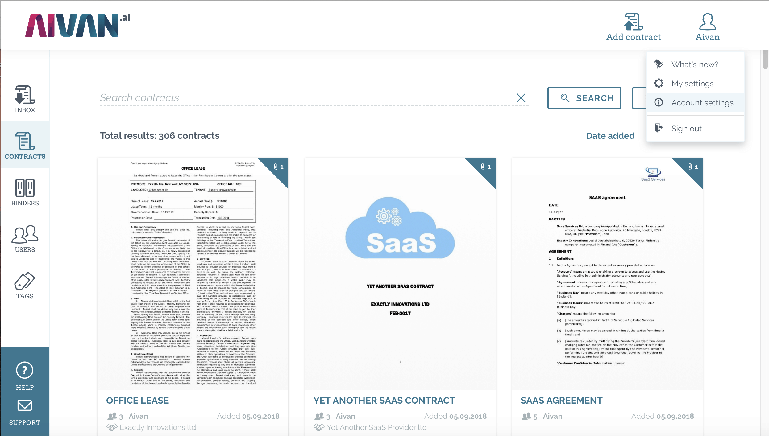 Default settings for new users | Zefort