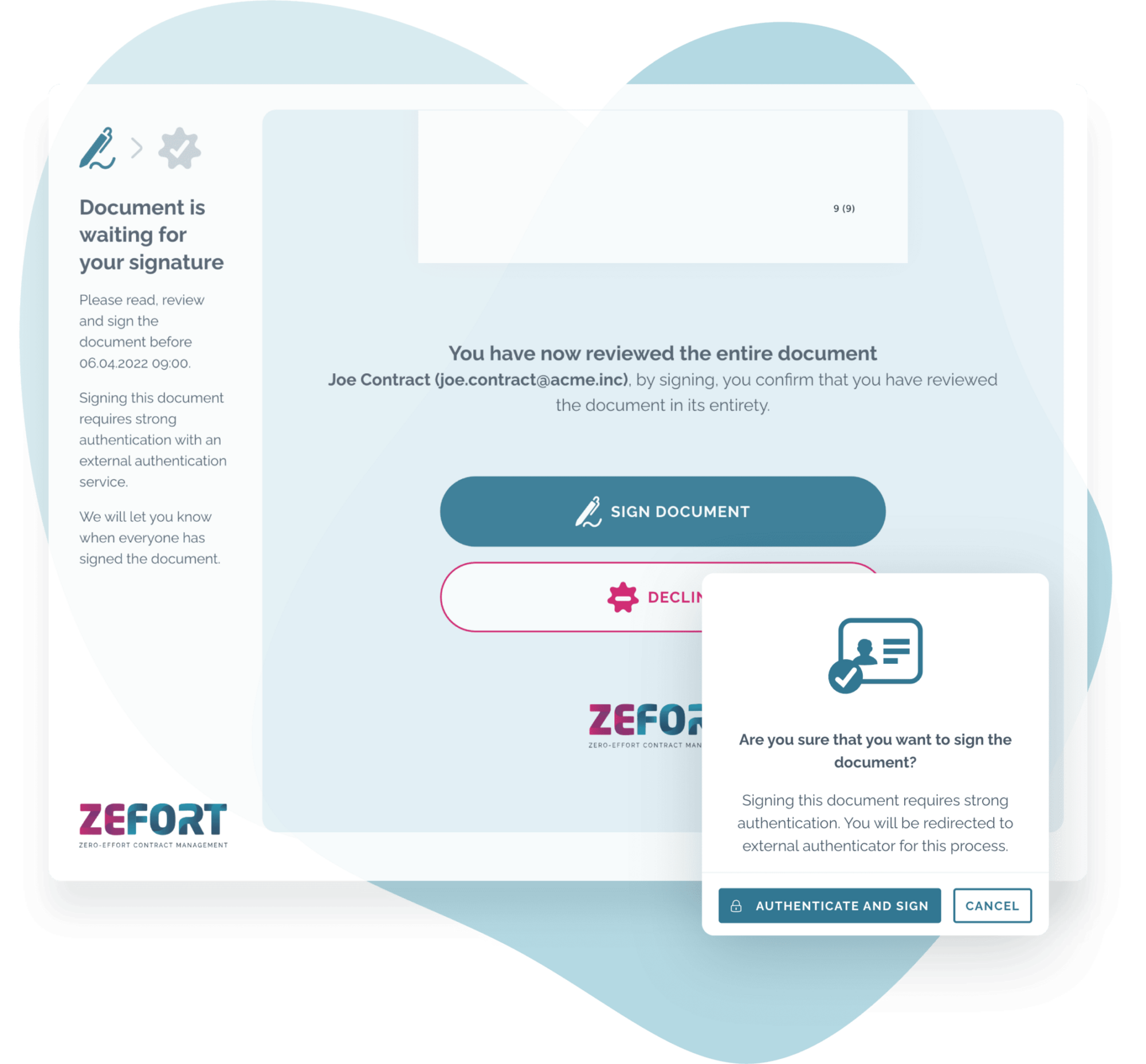 Zero-Effort Contract Management | Zefort