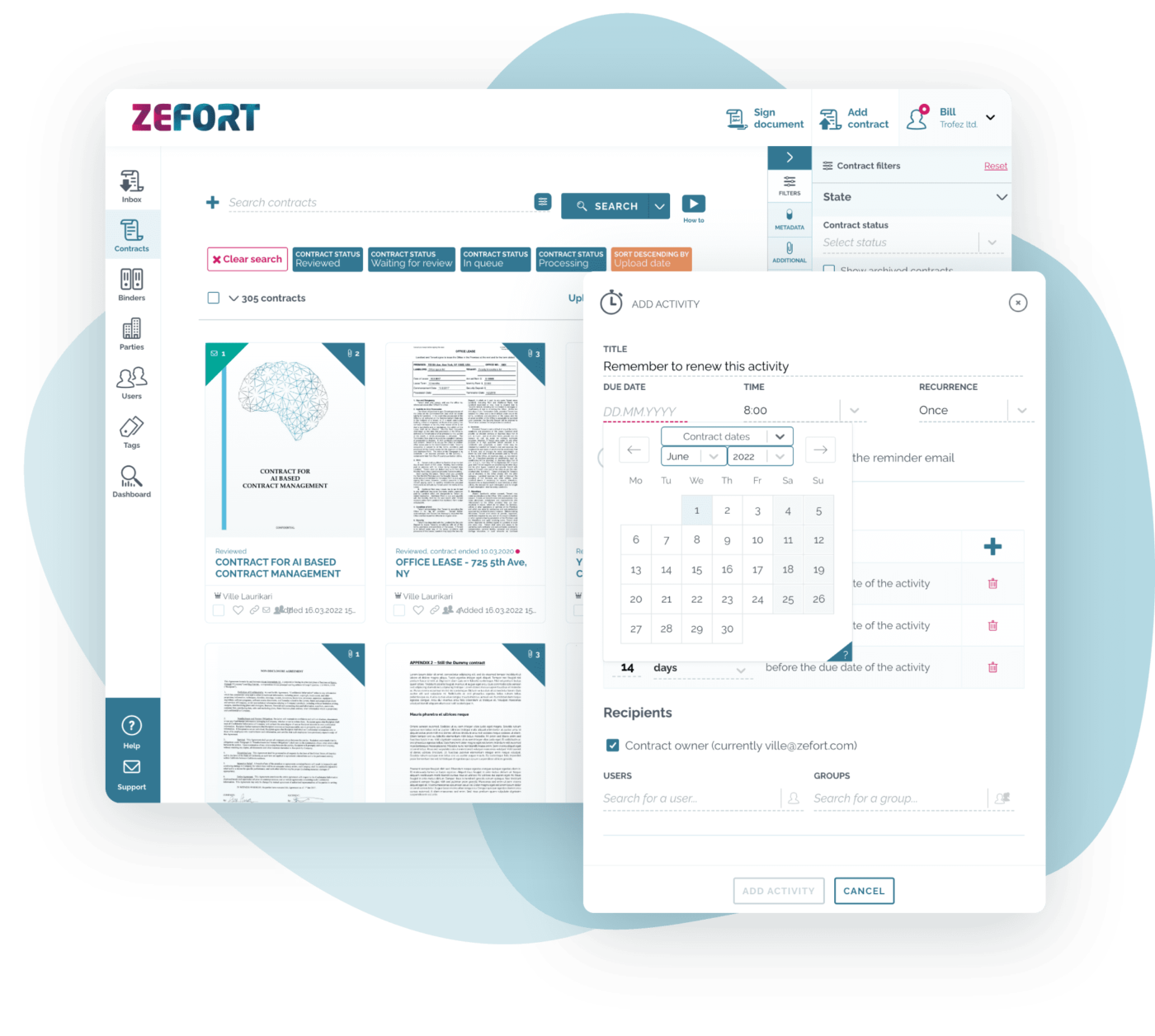 Zero-Effort Contract Management | Zefort