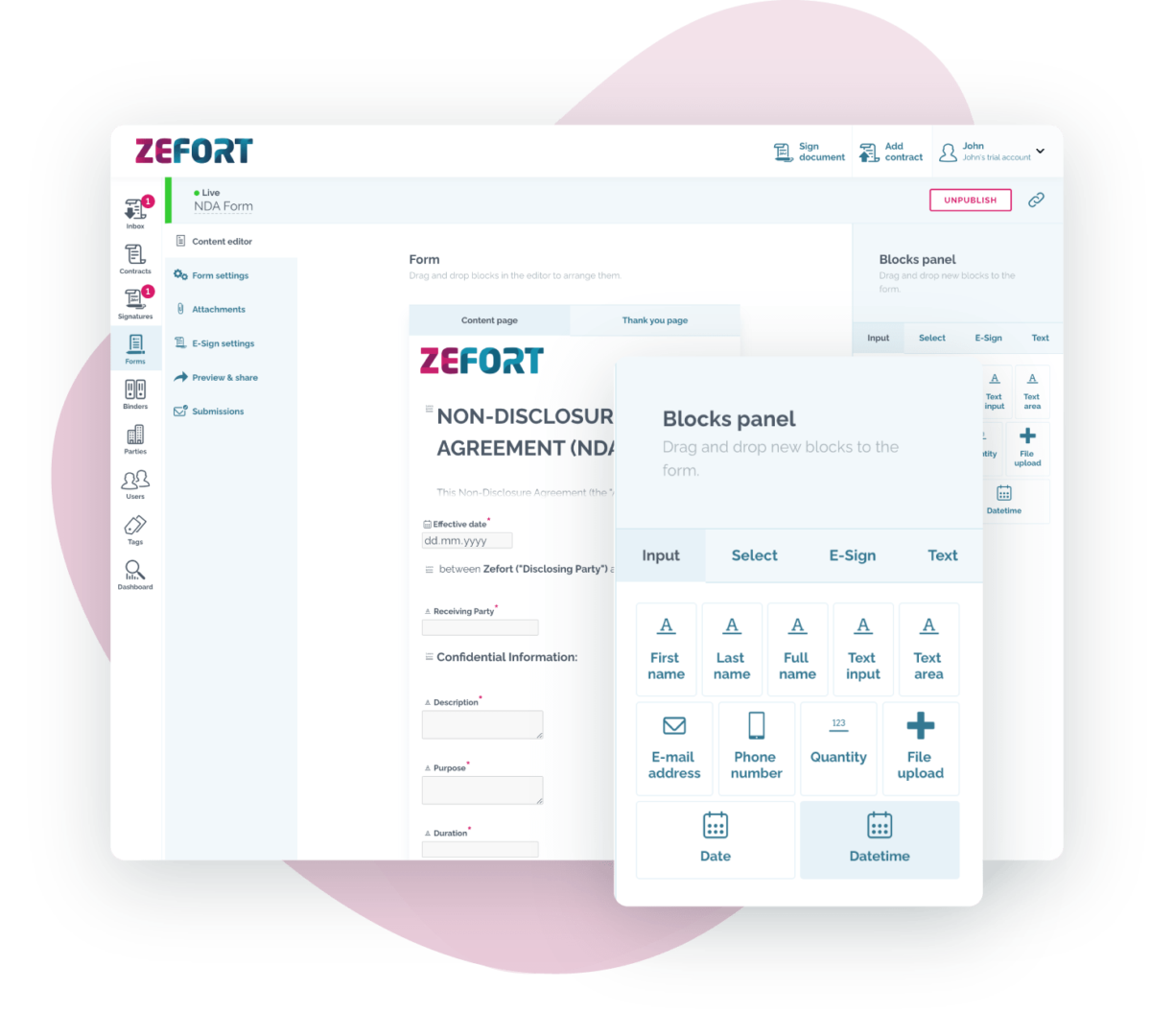 Zefort Forms – Create, Sign & Store Contracts | Zefort