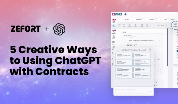ChatGPT in Contract Management: 5 Creative Ways to Using ChatGPT with Contracts | Zefort