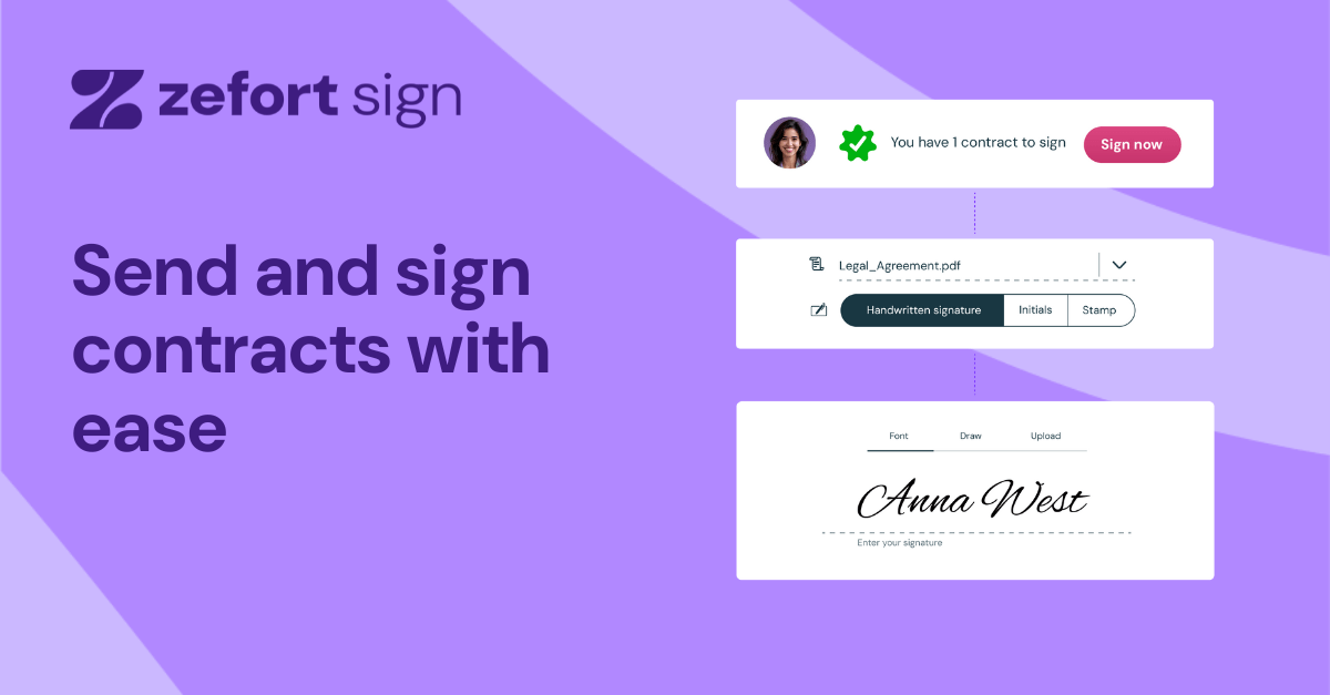 Zefort Sign – E-Signatures for Your Contract Workflow | Zefort