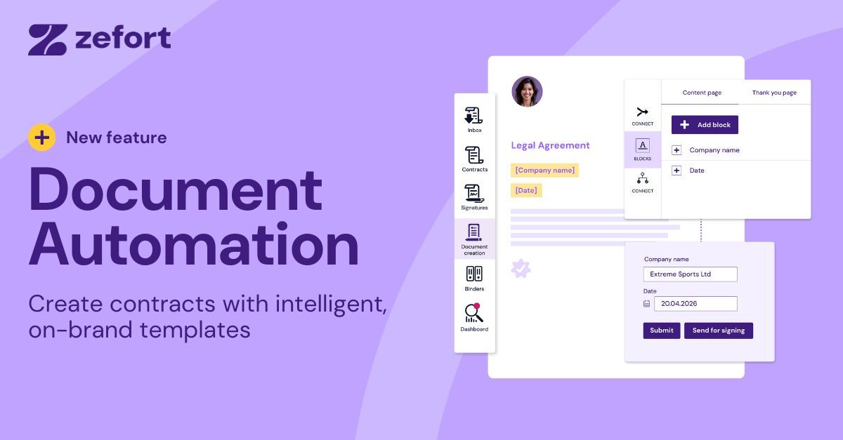 Easy Contract Creation with Zefort Document Automation | Zefort